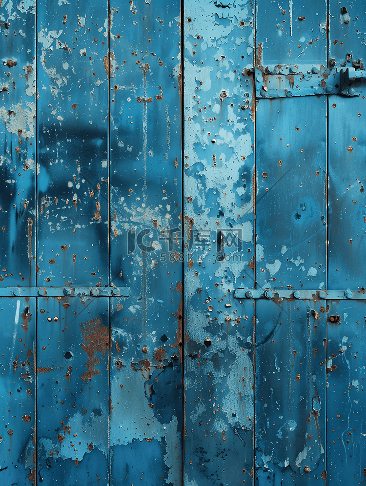 破旧的旧海军蓝色金属背景与纹理高清摄影大图-千库网