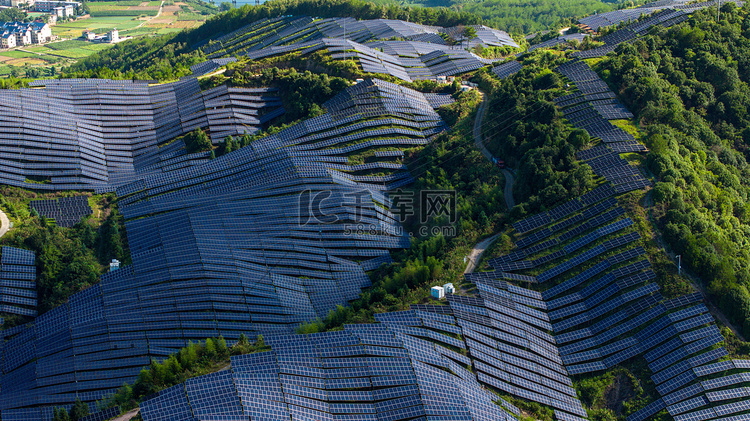 太阳能发电站新能源光伏发电 节能减排高清摄影大图-千库网