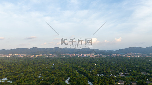 杭州西溪湿地黄昏日落时分高清摄影大图-千库网