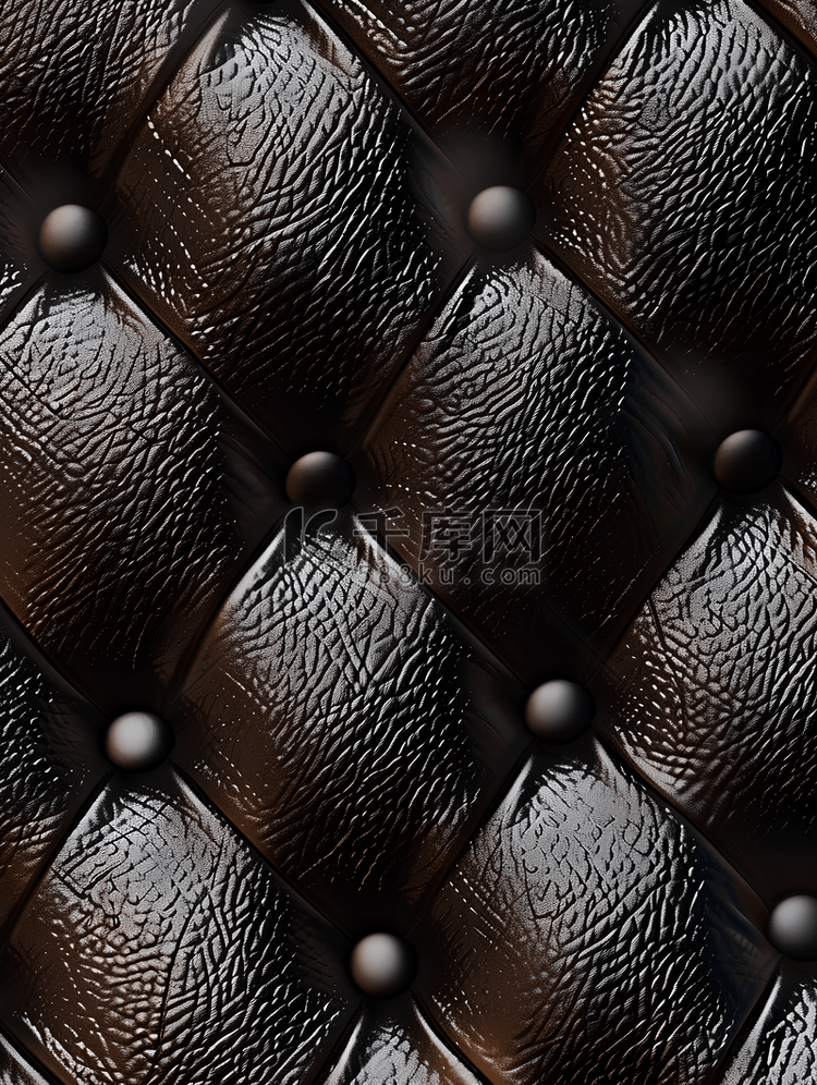精致的深色皮革纹理表面对比鲜明高清摄影大图-千库网
