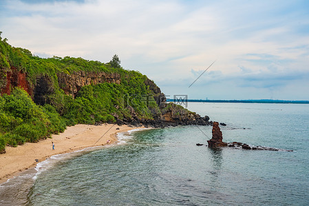 海南儋州峨蔓火山海岸高清摄影大图-千库网