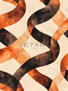 棕色水彩纹理无缝图案基因曲线螺旋交叉高清摄影大图-千库网