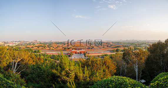 北京故宫博物院全景中轴线高清摄影大图-千库网