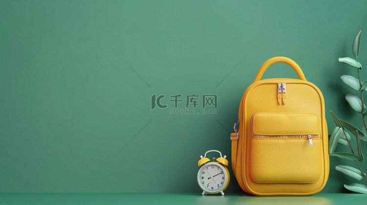 黄色书包学习图形合成创意背景图片免费下载-千库网