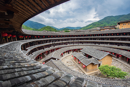福建龙岩市永定区初溪土楼集庆楼高清摄影大图-千库网
