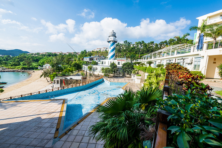 中国深圳南澳海贝湾夏日海滨风光高清摄影大图-千库网