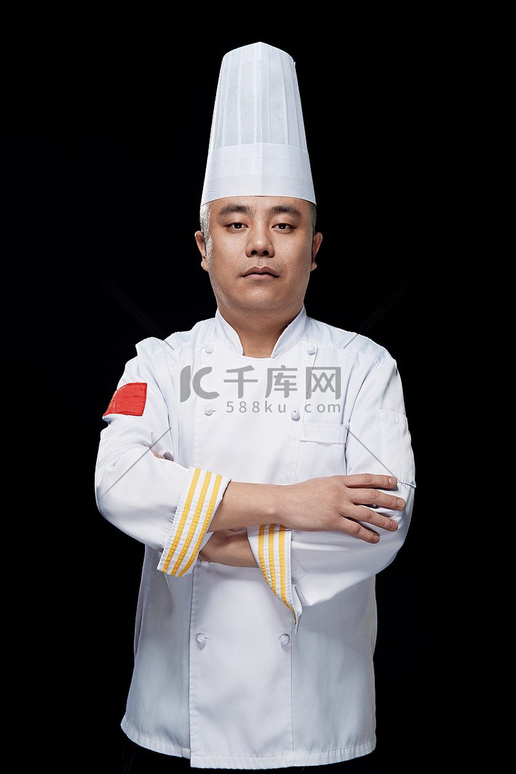 酒店厨师人物形象展示高清摄影大图-千库网