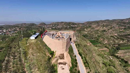 山西西侯度遗址航拍高清摄影大图-千库网