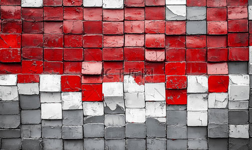 红色和灰色砖墙的摘要背景纹理库存照片高清摄影大图-千库网