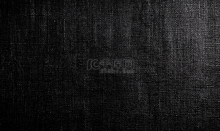黑色亚麻织物纹理天然亚麻背景高清摄影大图-千库网