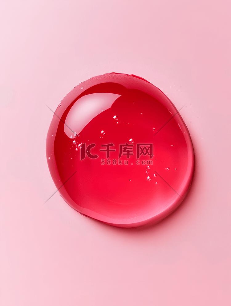 果冻清洁剂化妆品红色保湿剂涂抹涂抹凝胶质地与气泡精华高清摄影大图-千库网