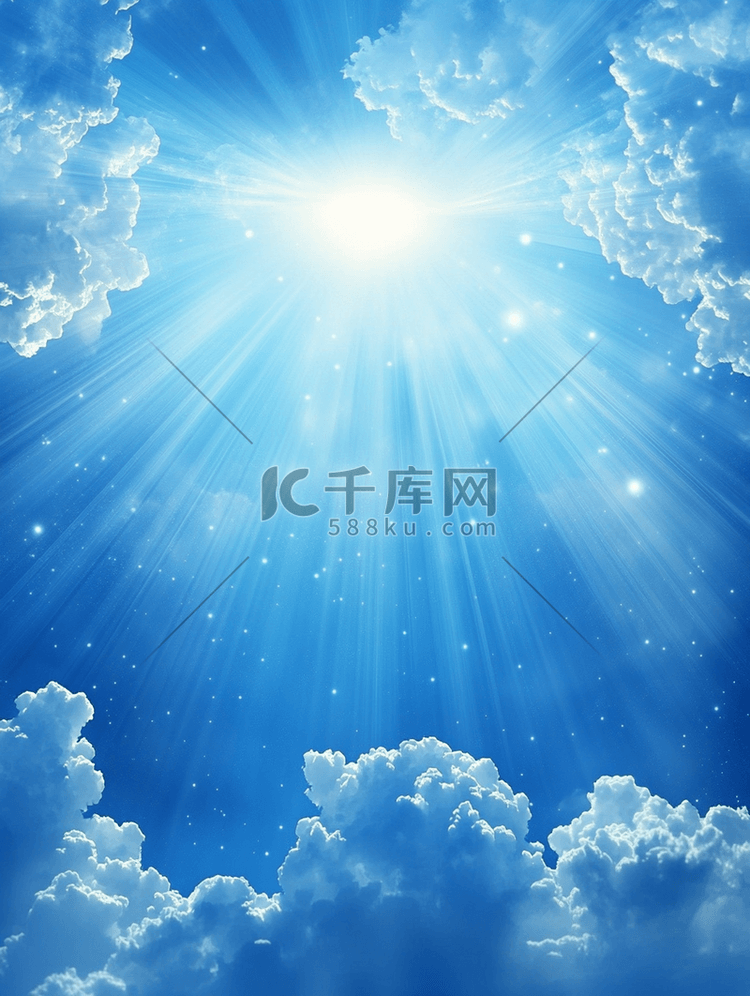 蓝天白云纹理壁纸高清摄影大图-千库网