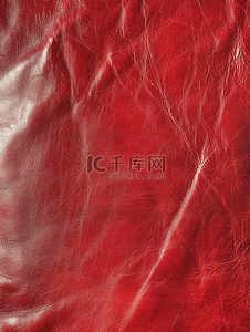 中粒纹理背景中的旧红色光滑天然皮革高清摄影大图-千库网