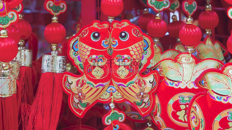 实拍春节氛围春节挂饰新年过年年味实拍高清摄影大图-千库网