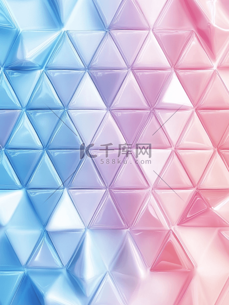 浅粉色蓝色渐变三角形纹理高清摄影大图-千库网