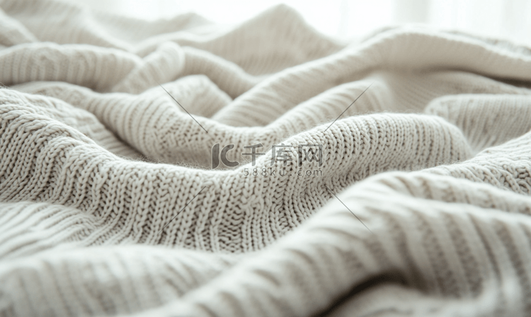 优雅的灰色针织棉织物质地高清摄影大图-千库网
