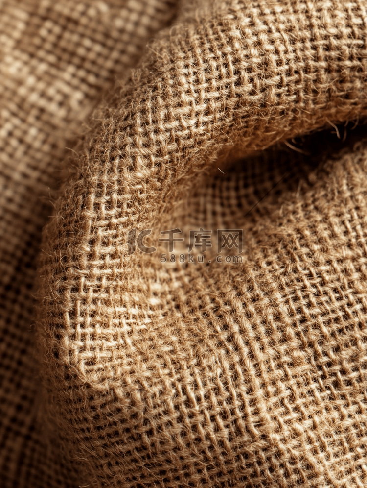 麻袋纹理的特写高清摄影大图-千库网