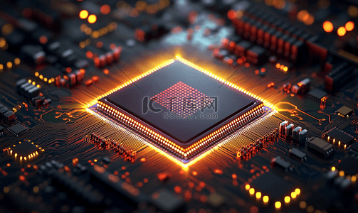 具有微芯片电路板背景纹理矢量图元素的抽象技术背景高清摄影大图-千库网