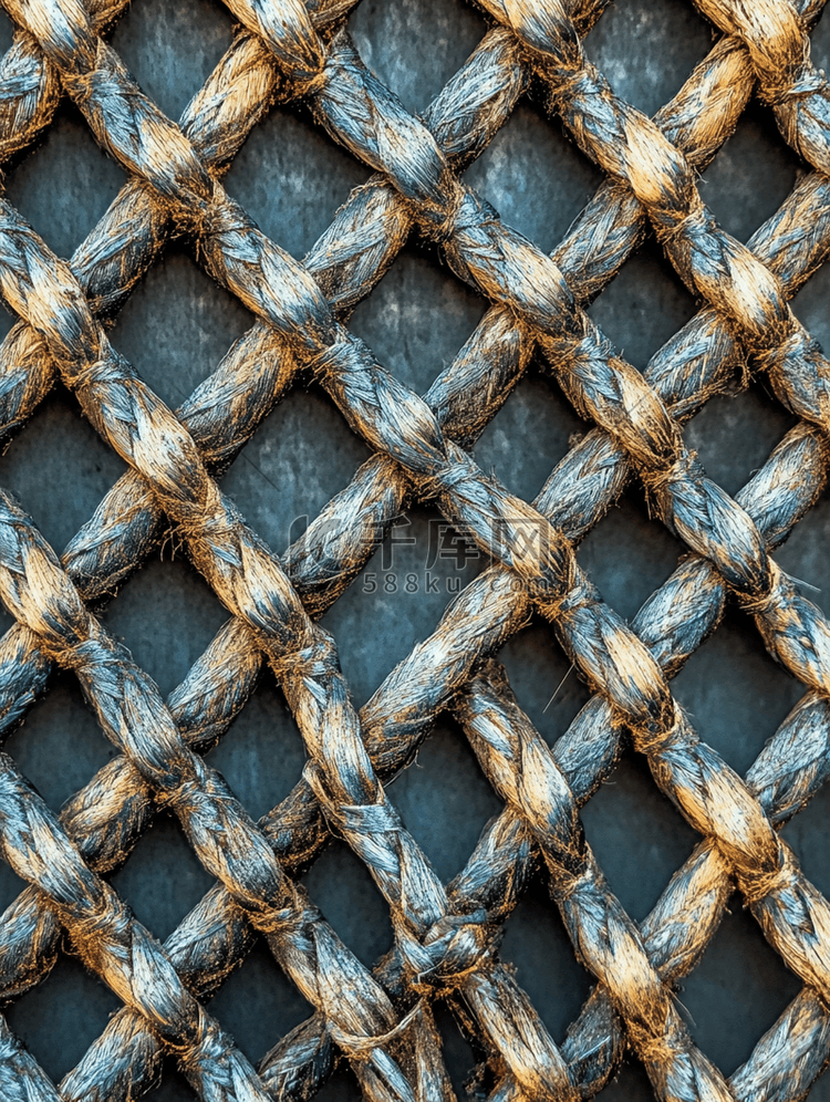 交错尼龙绳的纹理表面高清摄影大图-千库网