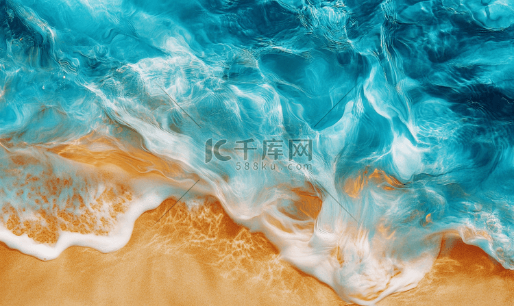 特写海滩沙子纹理高清摄影大图-千库网