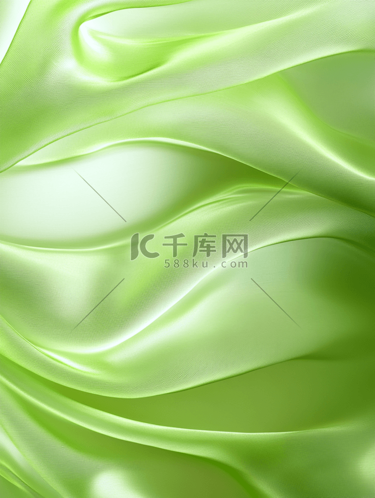 绿色丝绸面料质感高清摄影大图-千库网