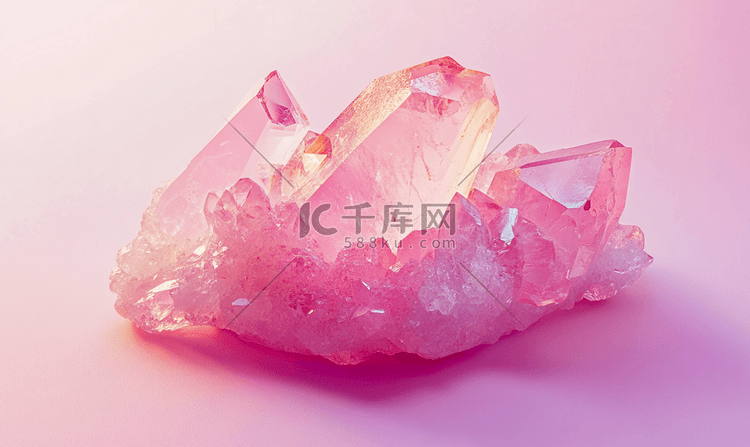 玫瑰石英地质矿物背景中的粉红奶油细腻质地高清摄影大图-千库网