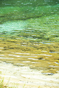 九寨沟清澈的五色海湖水摄影图高清摄影大图-千库网