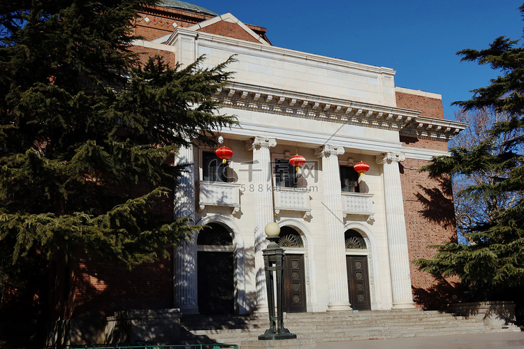 清华大学校园建筑高清摄影大图-千库网