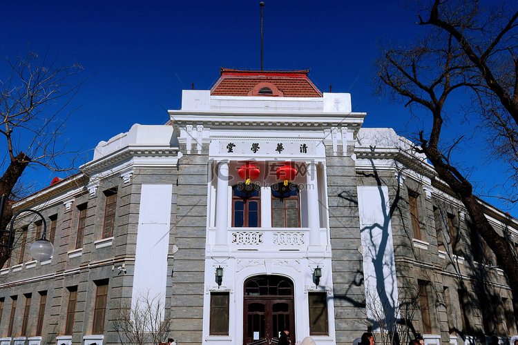 清华大学校园建筑高清摄影大图-千库网