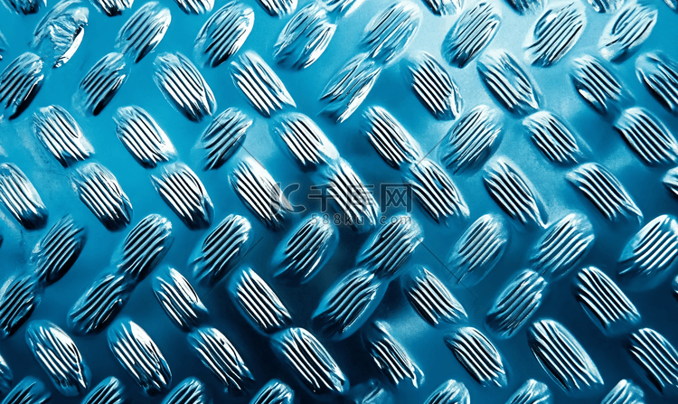 金属背景纹理蓝色空白高清摄影大图-千库网