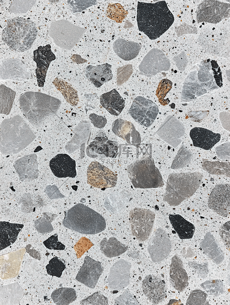 混凝土小石头纹理中的自然背景小卵石高清摄影大图-千库网