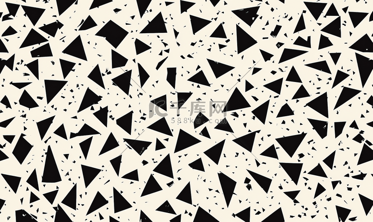 矢量无缝简单图案现代时尚质感与随机放置的三角形高清摄影大图-千库网