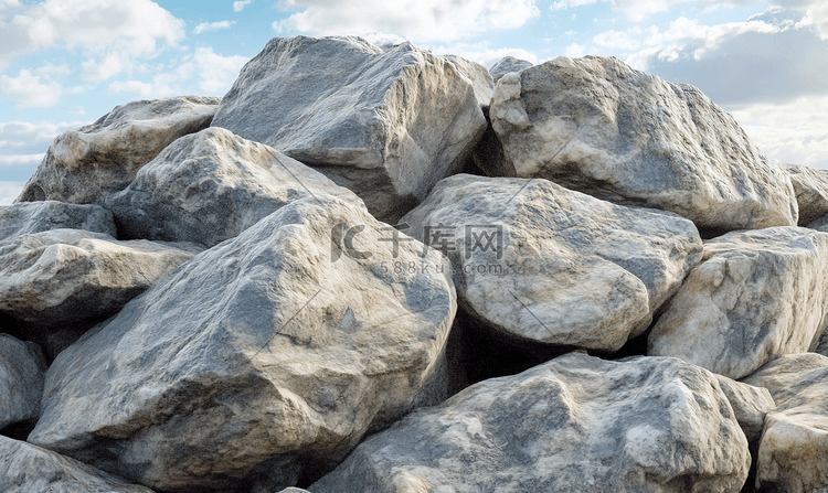 石头背景关闭岩石纹理多云的天空高清摄影大图-千库网