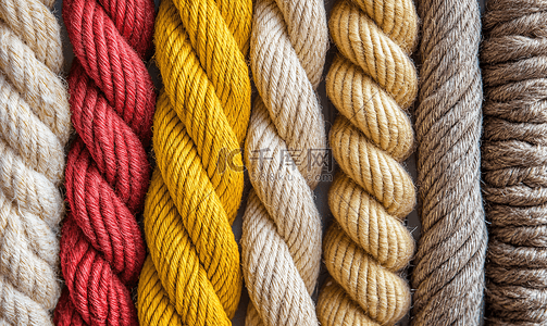 平躺绳纹理分类特写高清摄影大图-千库网