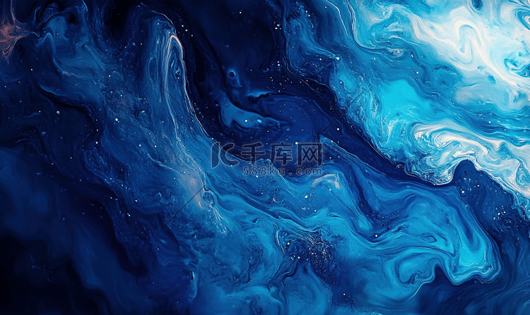 抽象蓝天水彩背景插图纹理设计高清摄影大图-千库网