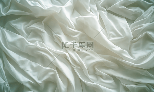 织物纹理背景皱巴巴的织物夜间凌乱的床单的顶视图高清摄影大图-千库网