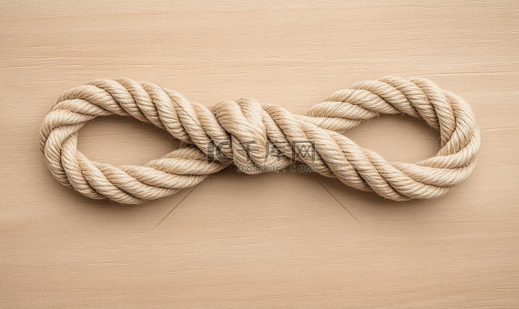 绳子与木材纹理背景上结高清摄影大图-千库网