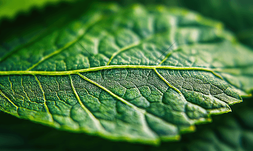 绿叶纹理的微距摄影高清摄影大图-千库网