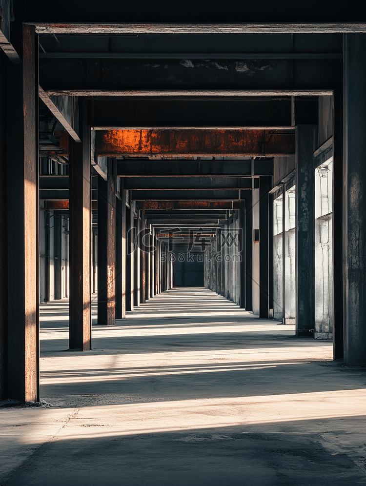 具有金属纹理的建筑物内部的酷背景高清摄影大图-千库网