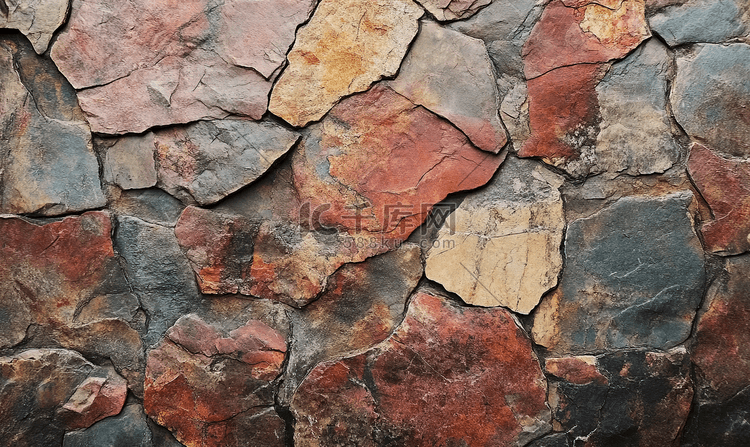 红色石头纹理高清摄影大图-千库网