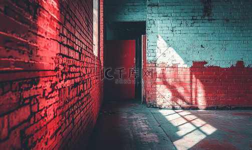 废弃的红砖墙纹理背景高清摄影大图-千库网