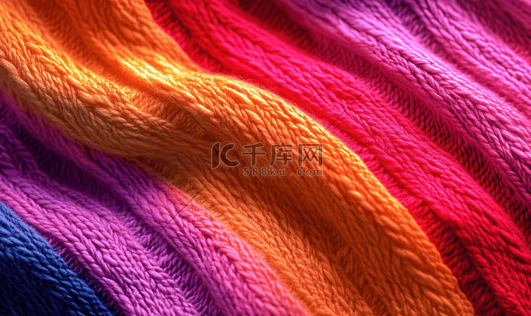 抽象毛衣面料纹理高清摄影大图-千库网