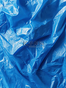 蓝色垃圾袋纹理高清摄影大图-千库网