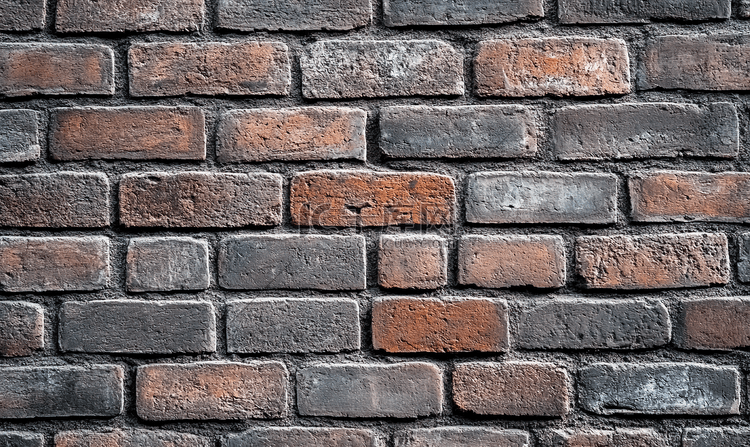 栅栏砖墙作为新现代砖砌的纹理或背景长图高清摄影大图-千库网