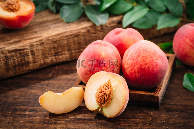 美食水果水蜜桃高清摄影大图-千库网