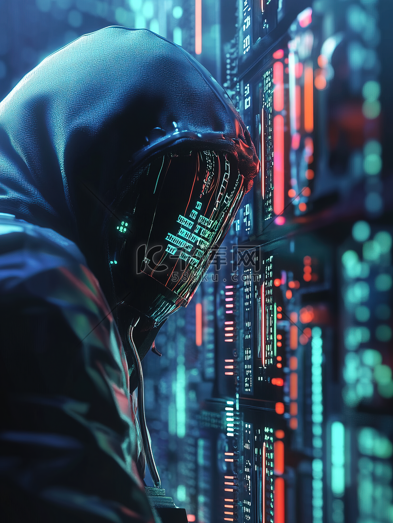 被攻击的被黑客攻击的系统系统黑客概念被黑客入侵的系统警告威胁3D渲染插图背景图片免费下载-千库网