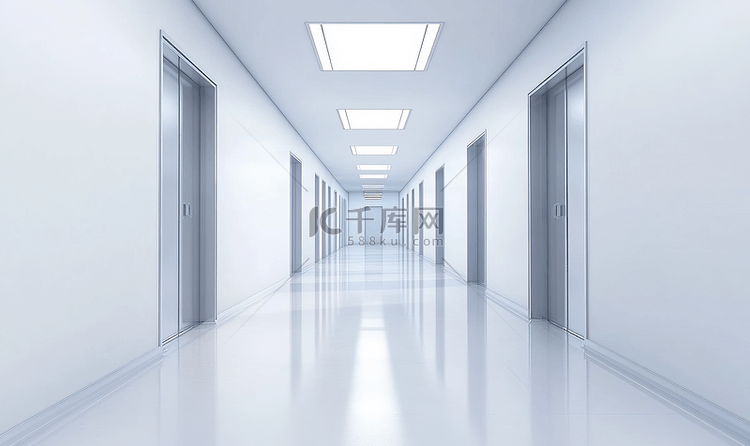 3d渲染走廊走廊实验室科幻抽象背景图片免费下载-千库网