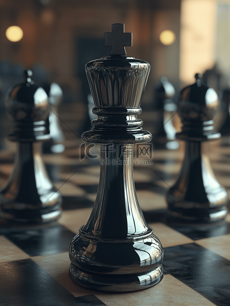 3D渲染逼真的国际象棋国王车和棋子士兵与麦克风插画设计背景图片免费下载-千库网
