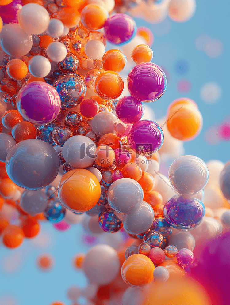 3d分子结构背景3d渲染插图背景图片免费下载-千库网