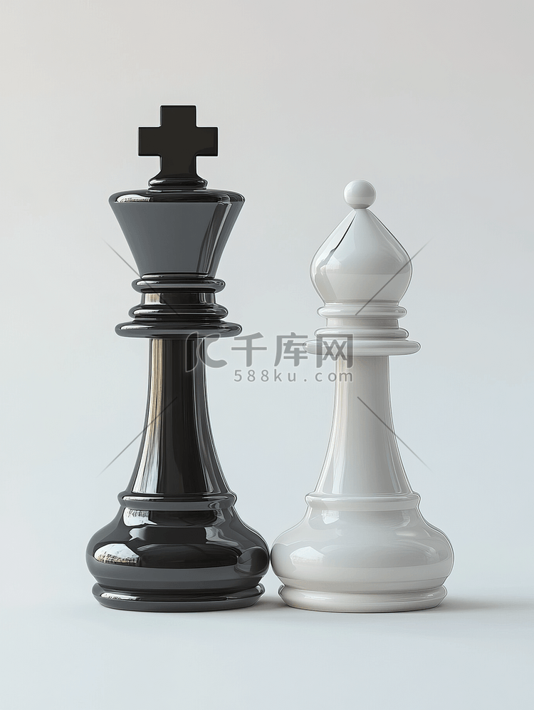 3d国际象棋国王和典当领袖概念背景图片免费下载-千库网